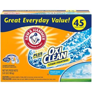 arm & hammer plus oxiclean powder laundry detergent, fresh scent, 45 loads