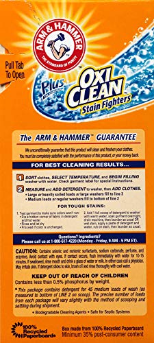 Arm & Hammer Plus OxiClean Powder Laundry Detergent, Fresh Scent, 45 Loads