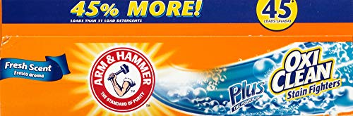 Arm & Hammer Plus OxiClean Powder Laundry Detergent, Fresh Scent, 45 Loads