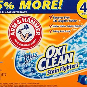 Arm & Hammer Plus OxiClean Powder Laundry Detergent, Fresh Scent, 45 Loads