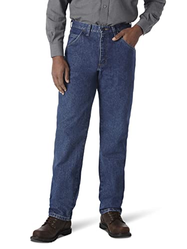 Wrangler Riggs Workwear mens Fr Flame Resistant Relaxed Fit jeans, Medium Fade, 34W x 32L US