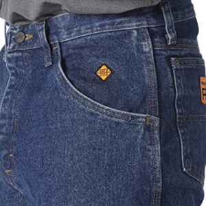 Wrangler Riggs Workwear mens Fr Flame Resistant Relaxed Fit jeans, Medium Fade, 34W x 32L US