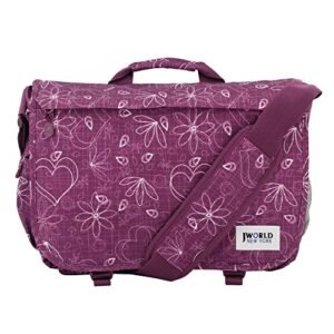 j world new york thomas laptop messenger bag for women. kids computer bookbag, 13.5 x 17 x 6 (h x w x d)