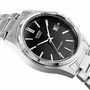 Casio MTP-1183A-1AEF Men's Watch Analogue Quartz Stainless Steel, Silver/Black, Bracelet