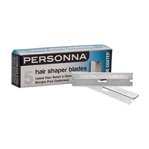 personna hair shaper blades 25% sharper technology 5 blades sr-pe602151