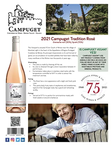 Chateau De Campuget Rose, Wine, 750 mL Bottle