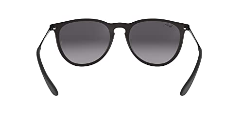 Ray-Ban RB4171 Erika Round Sunglasses, Rubber Black/Light Grey Gradient Dark Grey, 54 mm