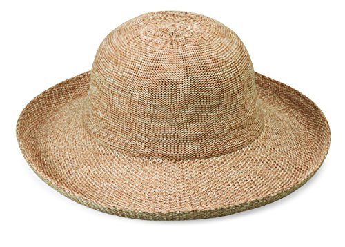 Wallaroo Hat Company Women’s Victoria Sun Hat – Packable Design and Adjustable Sizing for Medium Crown Sizes – Chic Style for Garden Parties, Beach Getaways and Outdoor Events (Mixed Camel)