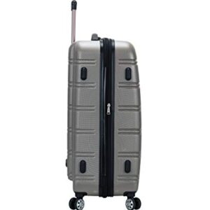 Rockland Melbourne Hardside Expandable Spinner Wheel Luggage, Silver, 3-Piece Set (20/24/28)