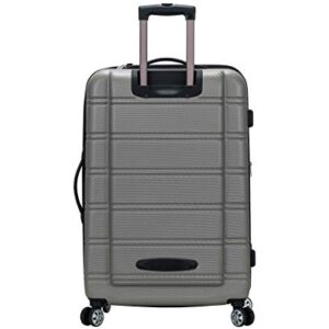 Rockland Melbourne Hardside Expandable Spinner Wheel Luggage, Silver, 3-Piece Set (20/24/28)