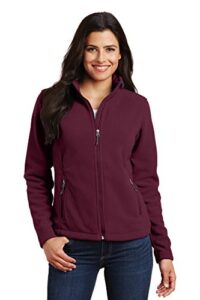 port authority ladies value fleece jacket, maroon, medium