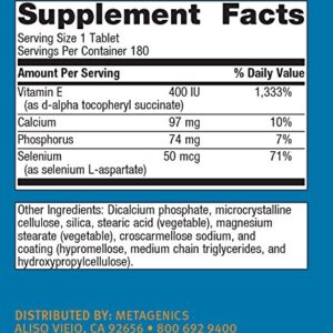 Metagenics - E-400 Selenium, 180 Count