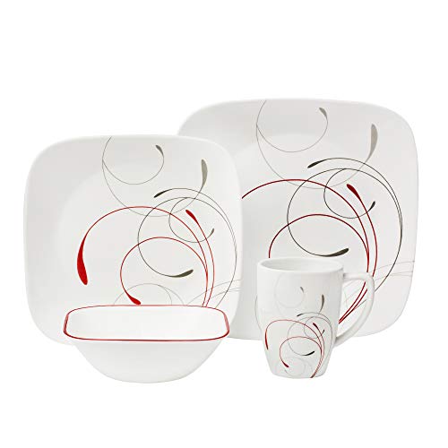 Corelle Square 16-Piece Dinnerware Set, Splendor, Service for 4