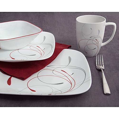 Corelle Square 16-Piece Dinnerware Set, Splendor, Service for 4