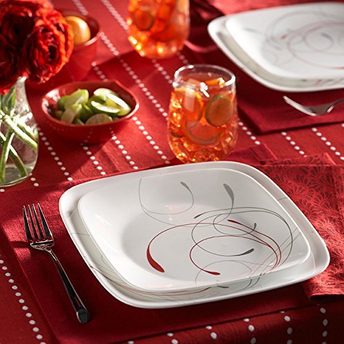 Corelle Square 16-Piece Dinnerware Set, Splendor, Service for 4