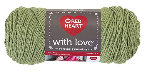 RED HEART E400.1601 With Love Yarn, Lettuce