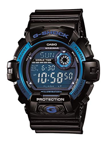 Casio Men's G8900A-1CR G-Shock Black and Blue Resin Digital Sport Watch