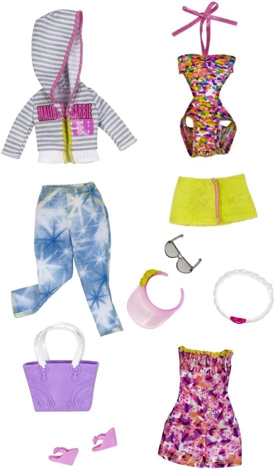 Barbie Fashionistas Day Looks Clothes - Bright Beach Outfits