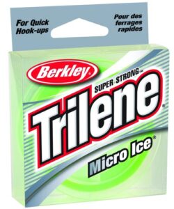 berkley trilene® micro ice®, solar, 6-pound break strength, 110yd monofilament fishing line, suitable for freshwater environments, 25yd | 22m