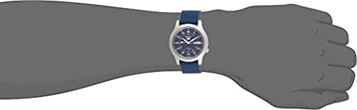 Men's SNK807 SEIKO 5 Automatic Stainless Steel Watch with Blue Canvas Band