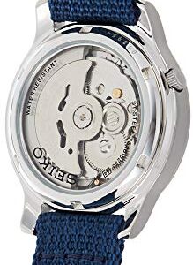 Men's SNK807 SEIKO 5 Automatic Stainless Steel Watch with Blue Canvas Band