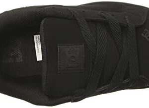 DC Men's Court Graffik Skate Shoe, Black/Black/Black, 12 M US