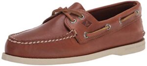 sperry men's authentic original 2-eye boat shoe, tan, 10 m us