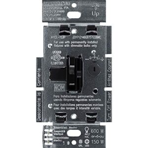 lutron ariadni/toggler led+ dimmer | 150-watt, single-pole/3-way | aycl-153p-bl | black