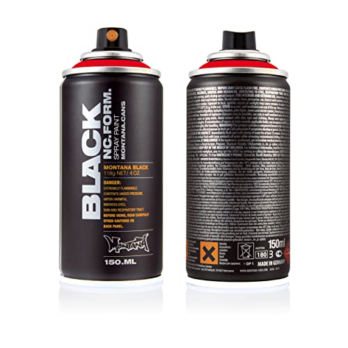 Montana Cans Montana BLACK 150ml Color, Code Red Spray Paint, 5.0 Fl Oz (Pack of 1)