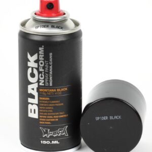 Montana Cans Montana BLACK 150ml Spider Effect Color, Spray Paint, 5.07 Fl Oz (Pack of 1)