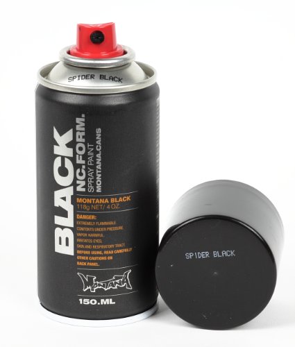 Montana Cans Montana BLACK 150ml Spider Effect Color, Spray Paint, 5.07 Fl Oz (Pack of 1)