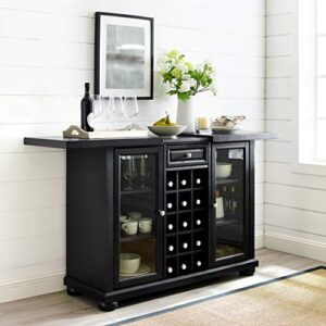 Crosley Furniture Alexandria Sliding Top Bar Cabinet - Black