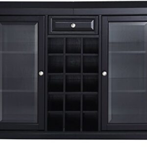 Crosley Furniture Alexandria Sliding Top Bar Cabinet - Black