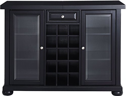 Crosley Furniture Alexandria Sliding Top Bar Cabinet - Black