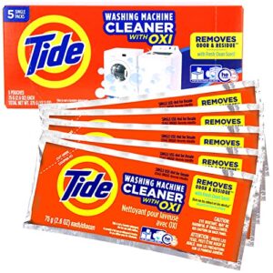 washing machine cleaner by tide for front and top loader washer machines,(2.6oz each) (pack of 5) (packaging may vary)