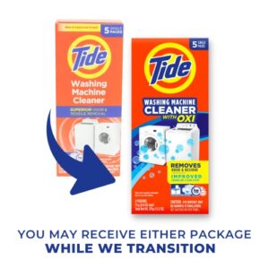 Washing Machine Cleaner by Tide for Front and Top Loader Washer Machines,(2.6oz each) (Pack of 5) (Packaging May Vary)