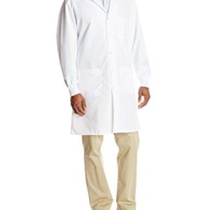 Red Kap Unisex Specialized Cuffed Lab Coat with 3 Front Pockets, White, Small