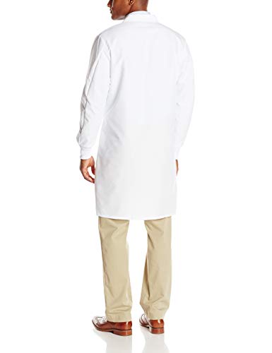 Red Kap Unisex Specialized Cuffed Lab Coat with 3 Front Pockets, White, Small