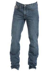 cinch men's carter relaxed fit jean, medium stone wash, 38w x 34l