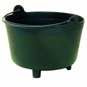 novelty mfg 48128 antique kettle planter, 12-inch, black