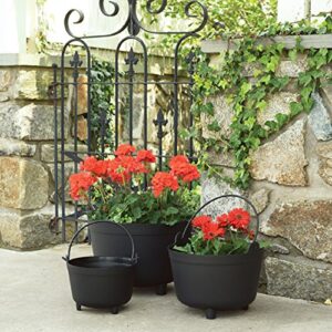 Novelty MFG 48128 Antique Kettle Planter, 12-Inch, Black