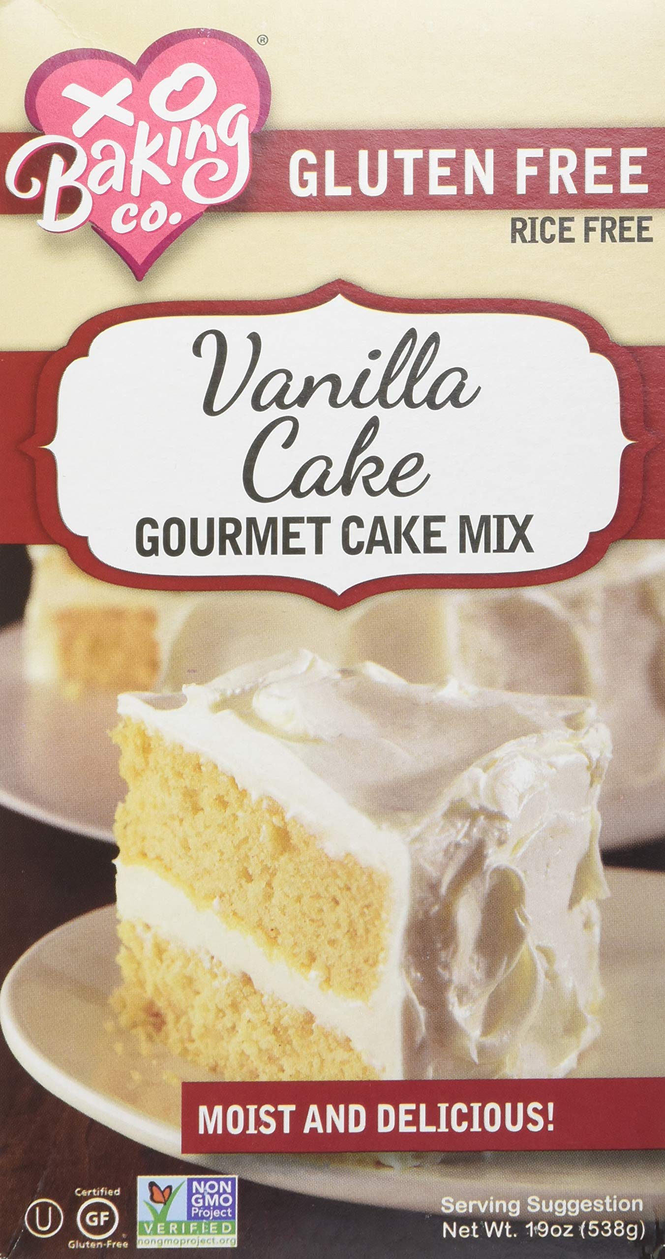 XO Baking Co. Vanilla Cake Mix - Flavorful Non-GMO Certified Vanilla Cake Baking Mix - No Preservatives or Artificial Flavors