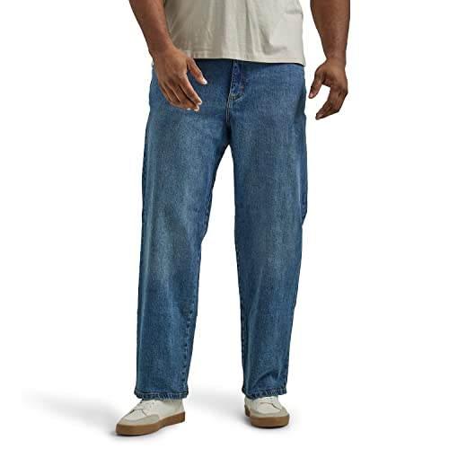 Lee Men's Big & Tall Premium Select Custom Fit Loose Straight Leg Jean, Drifter, 52W x 30L