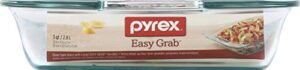 pyrex easy grab 3-quart oblong glass bakeware dish