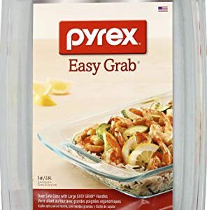 Pyrex Easy Grab 3-Quart Oblong Glass Bakeware Dish