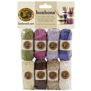 Lion Brand Yarn Bonbons Yarn, Nature 8 x 28 yd/26 m