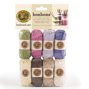 Lion Brand Yarn Bonbons Yarn, Nature 8 x 28 yd/26 m