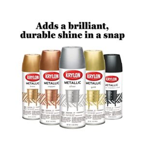 Krylon K02204 BRILLIANT SPRAY PAINT METALLIC BRASS, 11 Ounce (Pack of 1), 12 Fl Oz