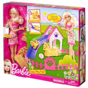 Barbie Puppy Play Park and Barbie Doll Giftset