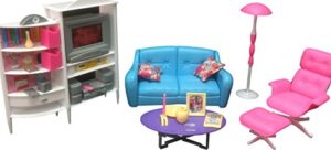 gloria dollhouse furniture - family room tv couch ottoman playset